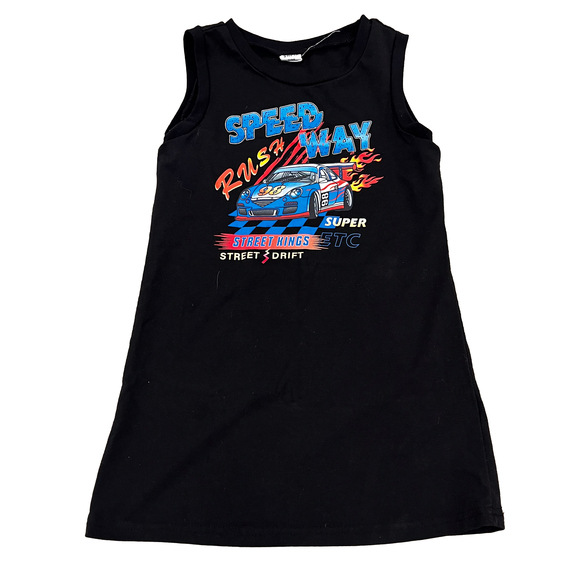 SHEIN | Dresses | Shein Girls Black Race Car Dress Size 23t | Poshmark